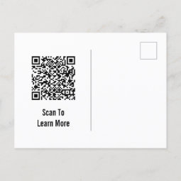 Business Template QR Code and Your Logo Here Postcard | Zazzle