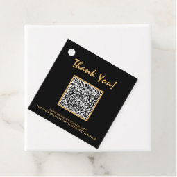 Business Thank you Barcode QR Code Gift Tag | Zazzle