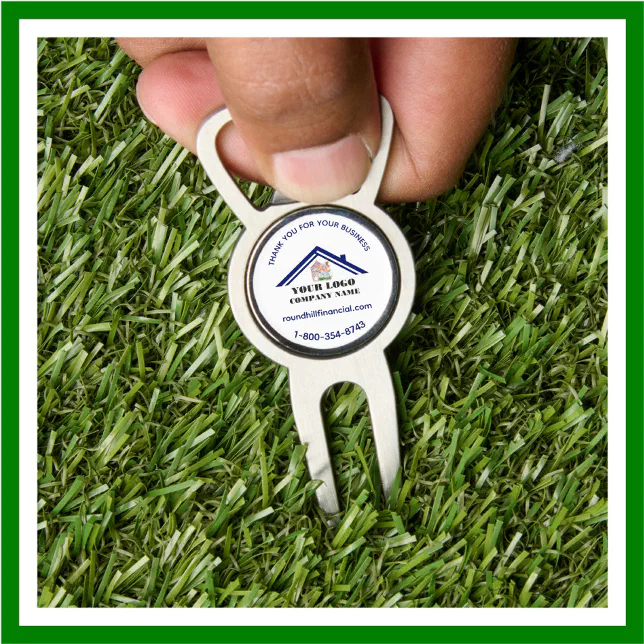 Business Thank You Custom Logo Ball Marker Divot Tool | Zazzle