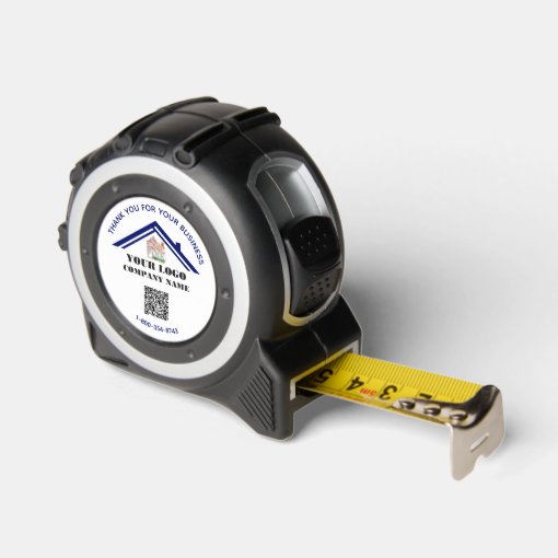 Business Thank You Custom Logo QR Code Tape Measure | Zazzle