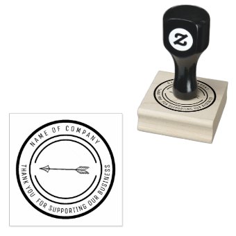 BUSINESS thank you For Supporting LOGO STAMP | Zazzle