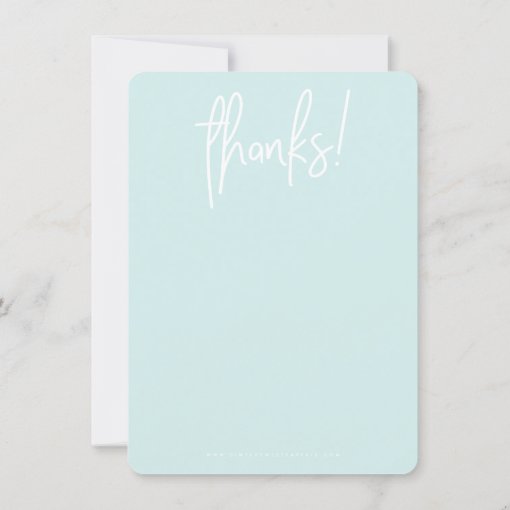 BUSINESS THANK YOU modern hello mint green white | Zazzle