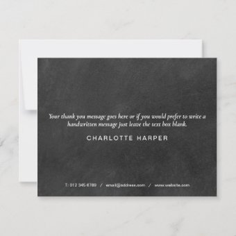 Business Thank You Spring Leaves Chalkboard Card | Zazzle