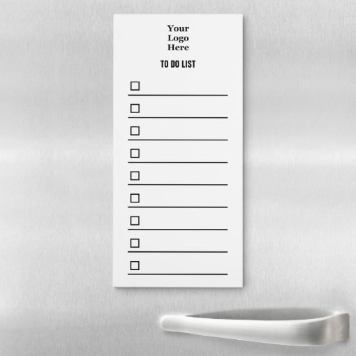Business To Do List Your Logo Here Template Magnetic Notepad | Zazzle