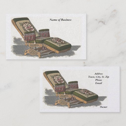 Business Vintage Barber Chair Business Card | Zazzle