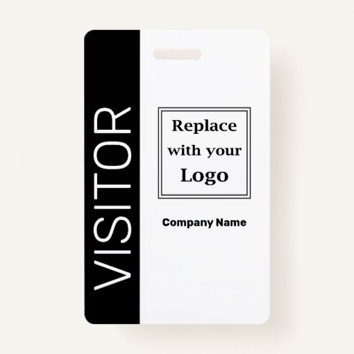 Business Visitor Logo Badge Templates | Zazzle