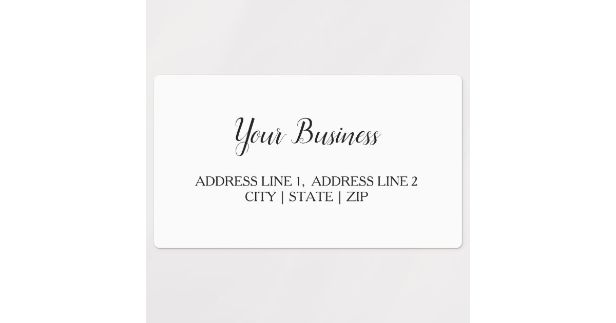 Business Waterproof Return Address Labels | White | Zazzle