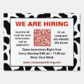 Business We Are Hiring QR Code Personalize Sign | Zazzle