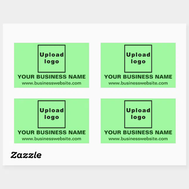 Business Website on Light Green Rectangle Sticker | Zazzle