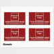 Business Website on Red Rectangle Sticker | Zazzle