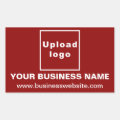 Business Website on Red Rectangle Sticker | Zazzle