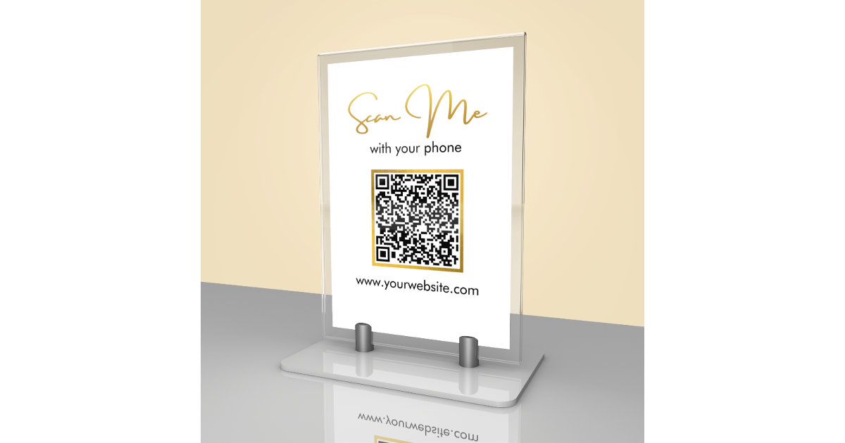 Business | Wedding QR Code Table Card | Zazzle