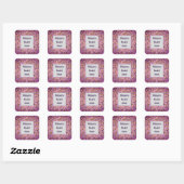 Business Welcome Bright Purple Mosaic New Employee Square Sticker | Zazzle