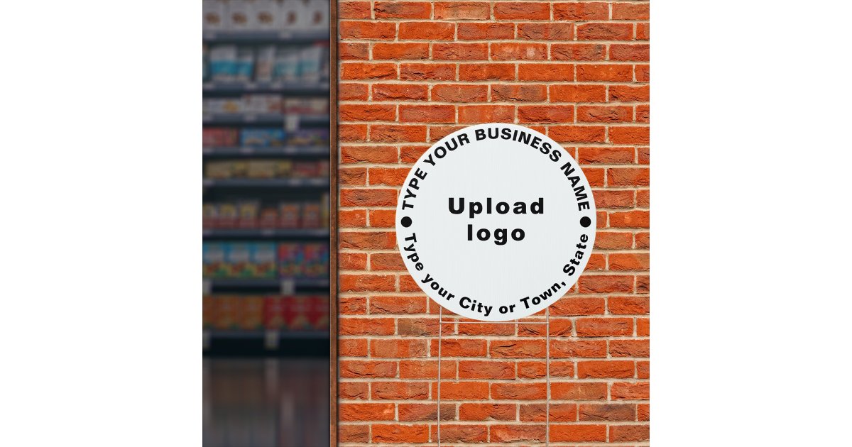 Business White Round Yard Sign | Zazzle