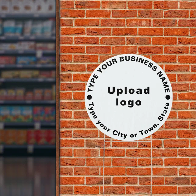 Business White Round Yard Sign | Zazzle