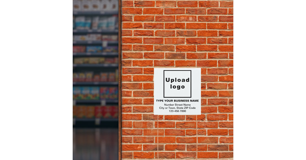 Business White Small Square Yard Sign | Zazzle