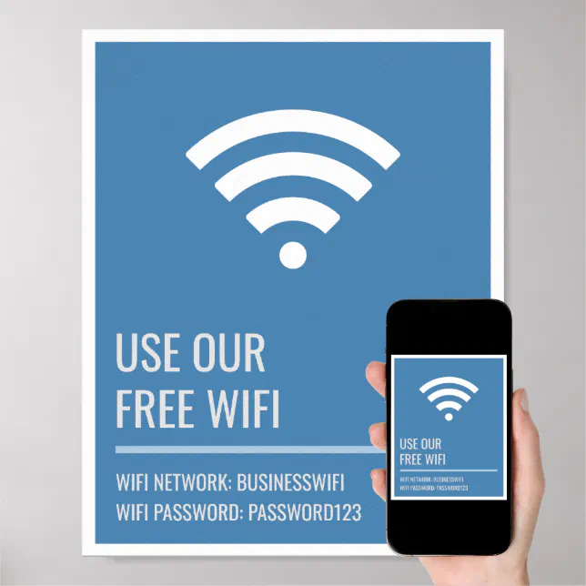 Business Wifi Access Poster | Zazzle