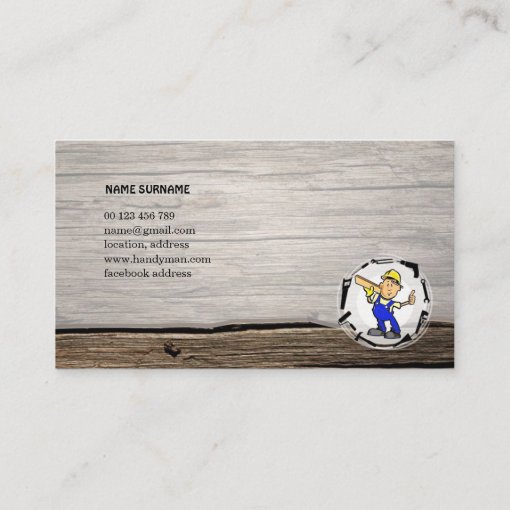 Businesscard for Handyman services Business Card | Zazzle