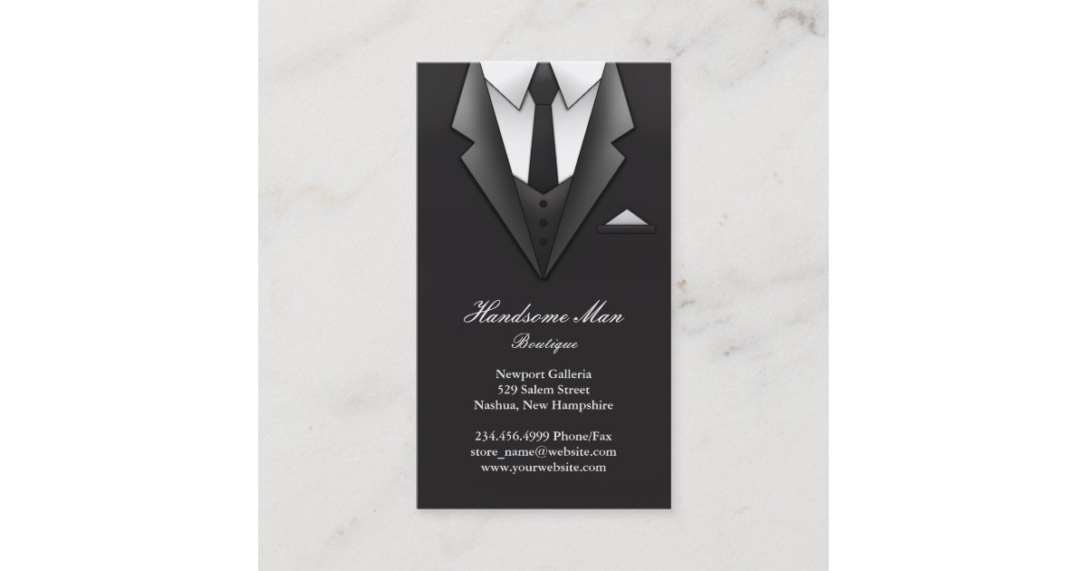 Businessman Suit Business Card | Zazzle