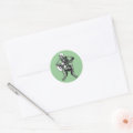 Busker Bones Classic Round Sticker | Zazzle