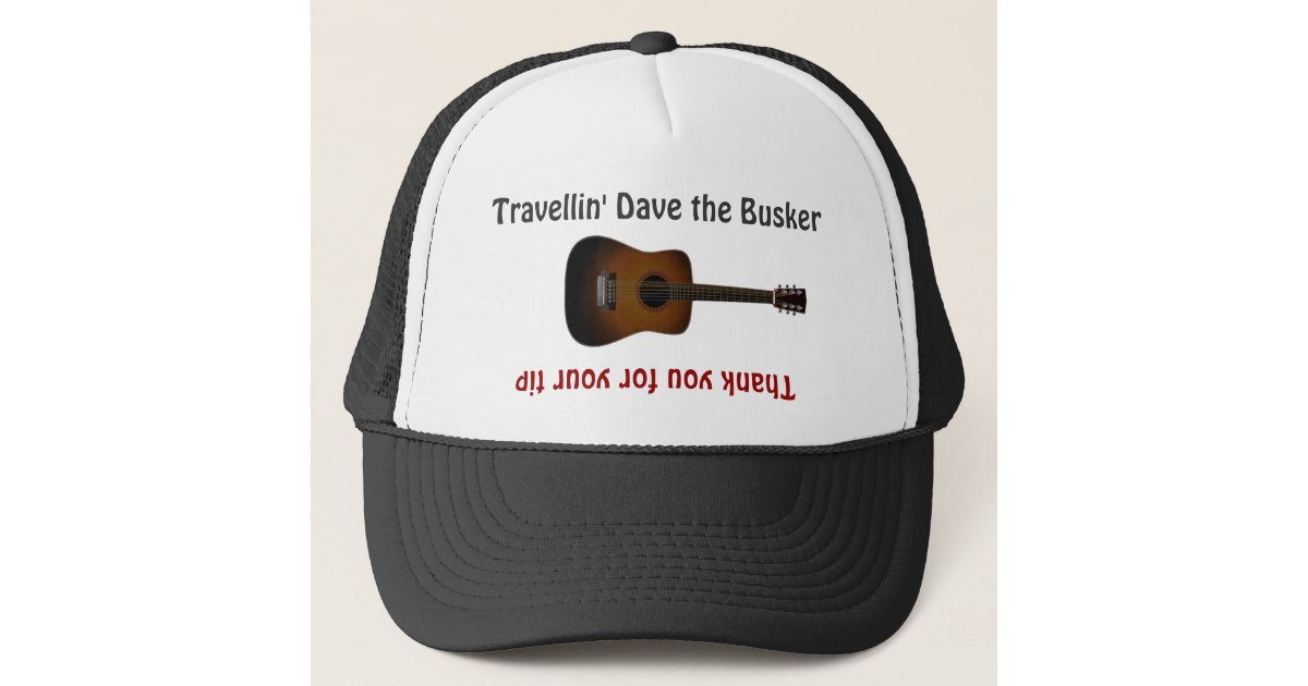 Busker Musicians Guitar Tip Jar Hat | Zazzle