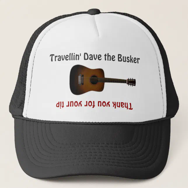 Busker Musicians Guitar Tip Jar Hat | Zazzle