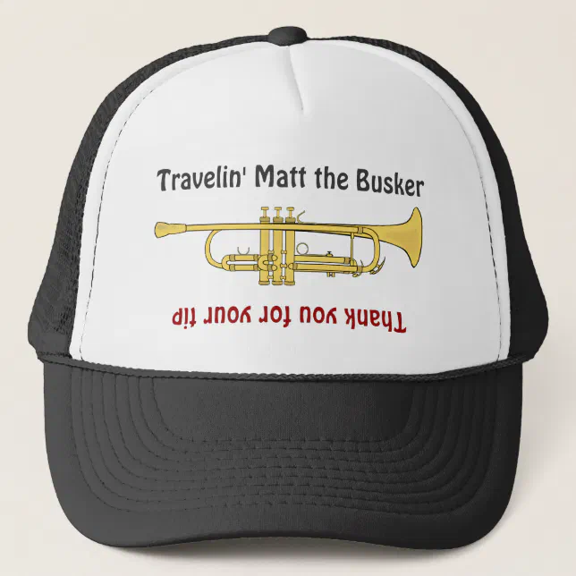 Busker Musicians Trumpet Tip Jar Hat | Zazzle
