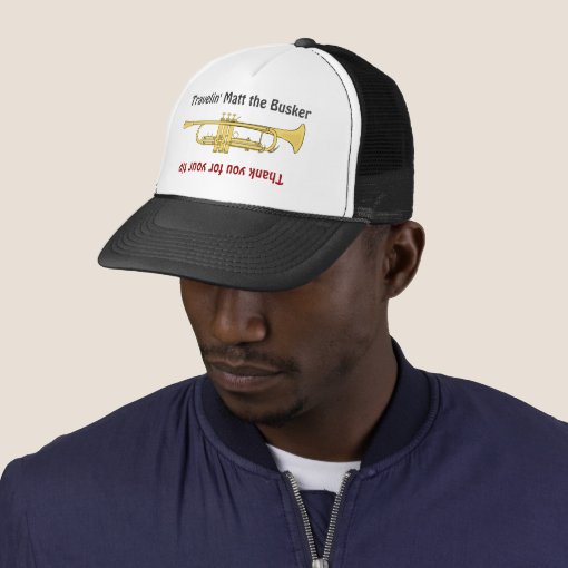 Busker Musicians Trumpet Tip Jar Hat | Zazzle