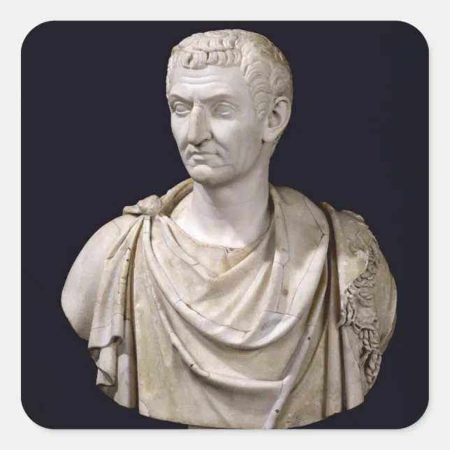 Bust of Marcus Cocceius Nerva Square Sticker | Zazzle