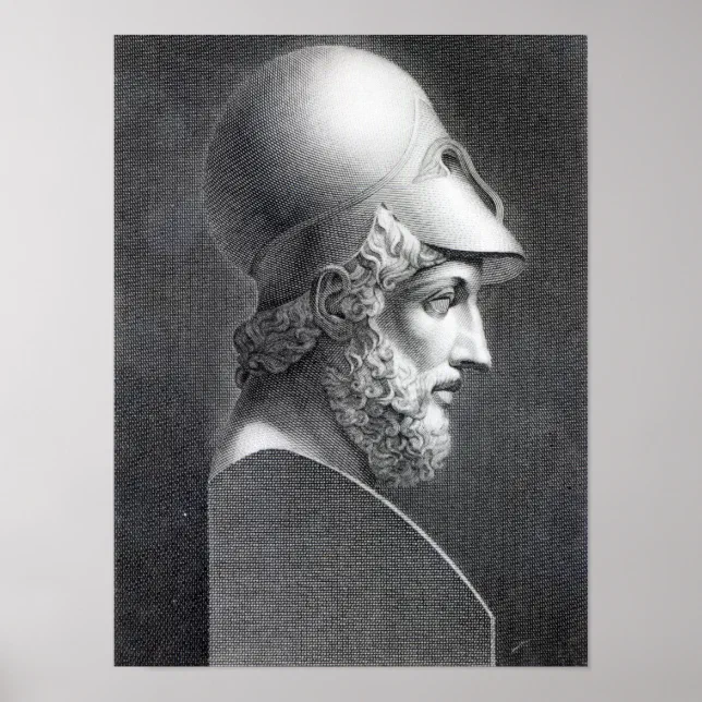 Bust of Pericles, engraved by Giuseppe Cozzi Poster | Zazzle