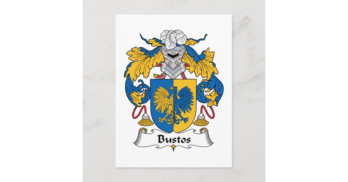 Bustos Family Crest Postcard | Zazzle