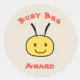 Busy Bee Award Classic Round Sticker | Zazzle
