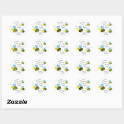 Busy Bee Good Work Reward Classic Round Sticker | Zazzle