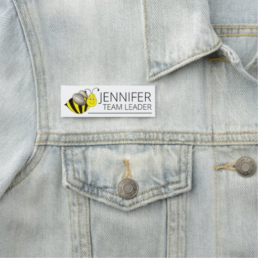 Busy Bee Yellow Bumblebee Honeybee Insect Bug Name Tag | Zazzle