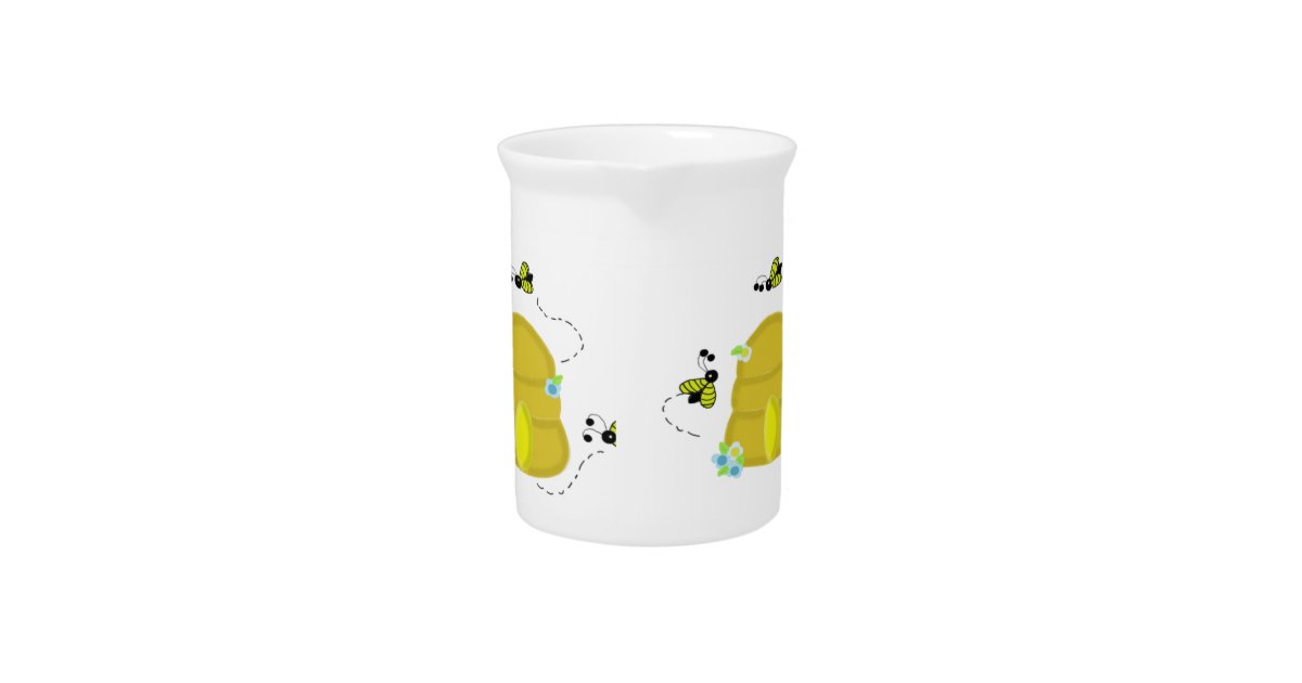 Busy Bees Beehive Pitcher | Zazzle