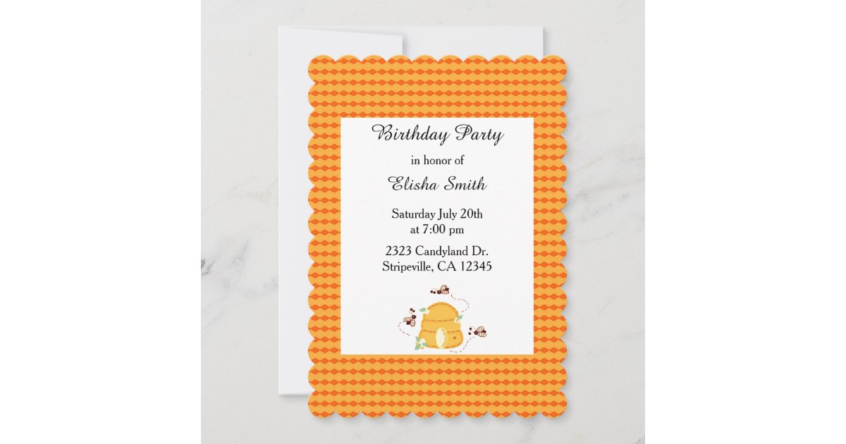 Busy Bees Birthday Invitation | Zazzle