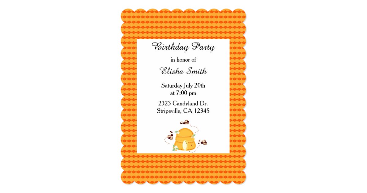 Busy Bees Birthday Invitation | Zazzle.com