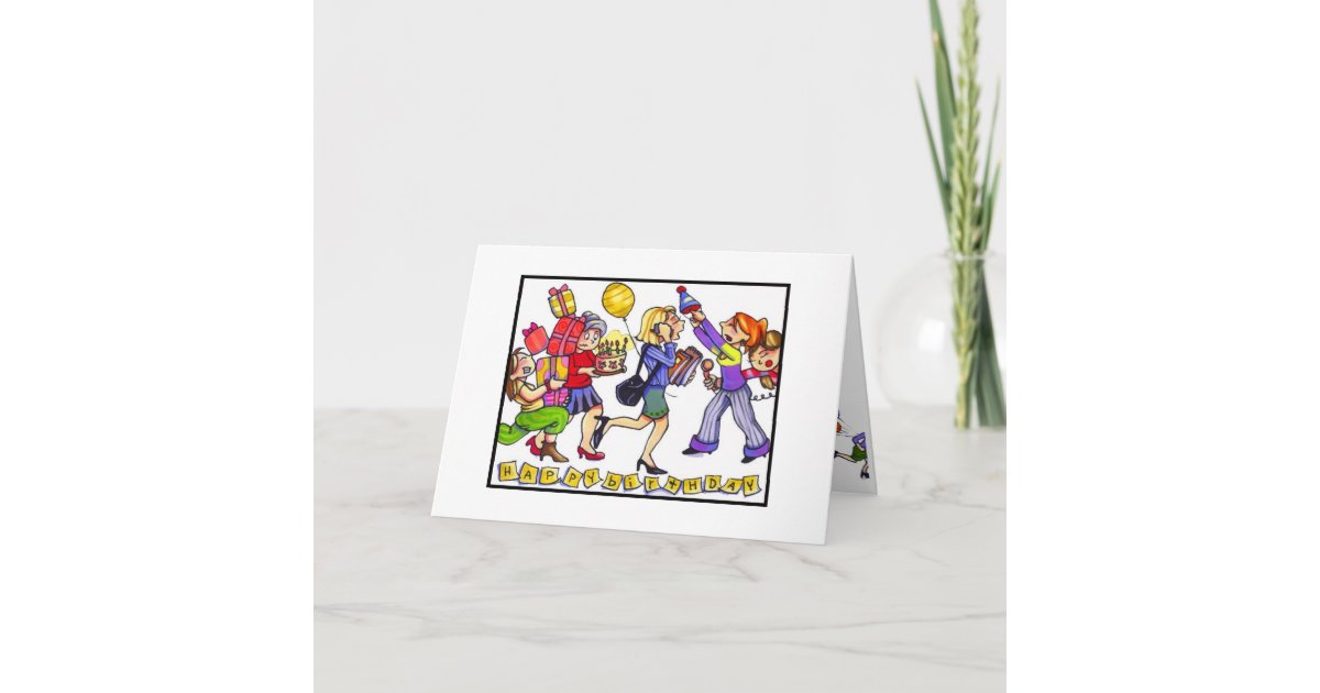 "busy birthday girl" card | Zazzle