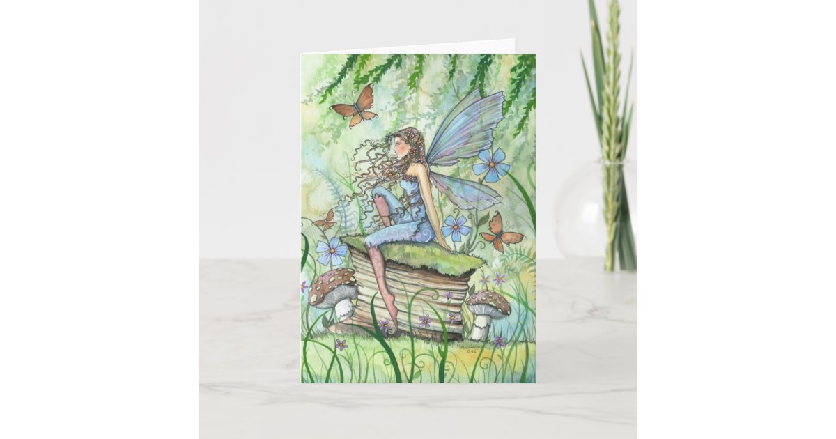 Busy Garden Fairy Greeting Card | Zazzle
