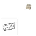 Busy Graffiti Styled Text Rubber Stamp | Zazzle