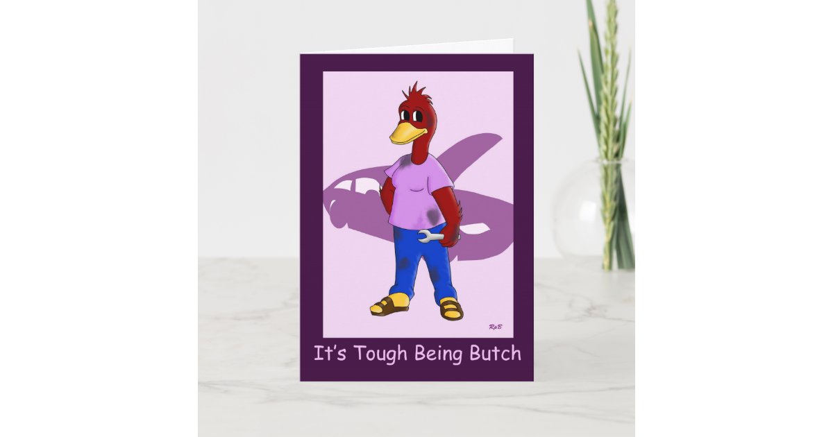 Butch Duck: Lesbian Birthday Card | Zazzle