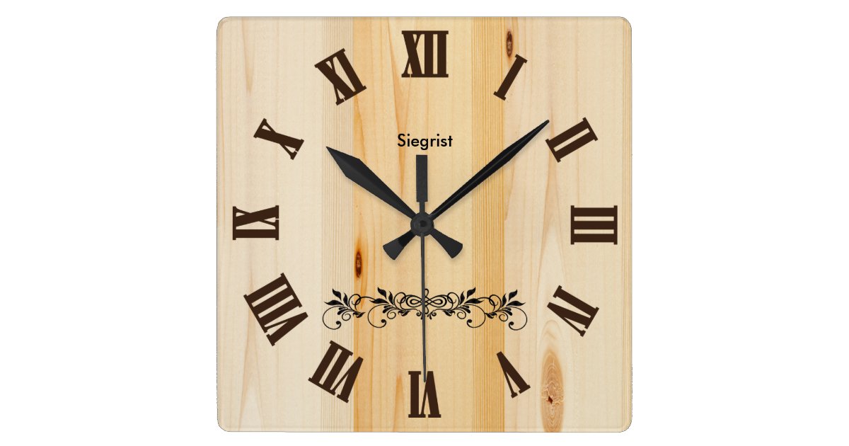 Butcher Block Wood Style Clock | Zazzle | Zazzle.com