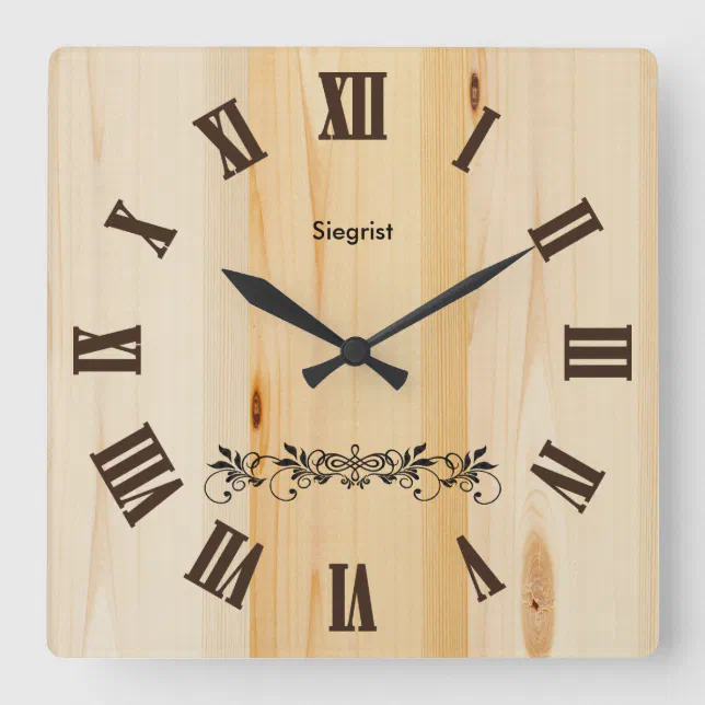 Butcher Block Wood Style Clock | Zazzle | Zazzle
