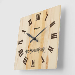 Butcher Block Wood Style Clock | Zazzle | Zazzle