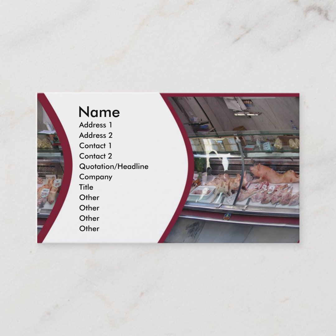 Butcher Business card | Zazzle