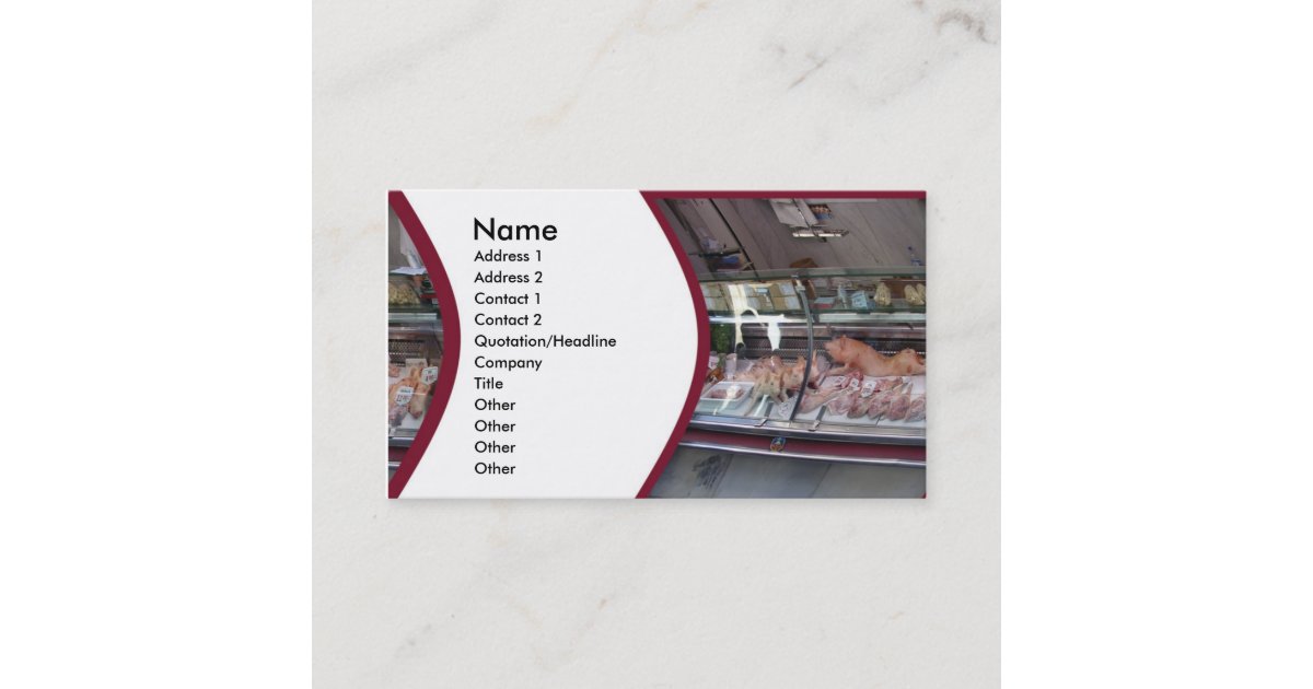 Butcher Business card | Zazzle