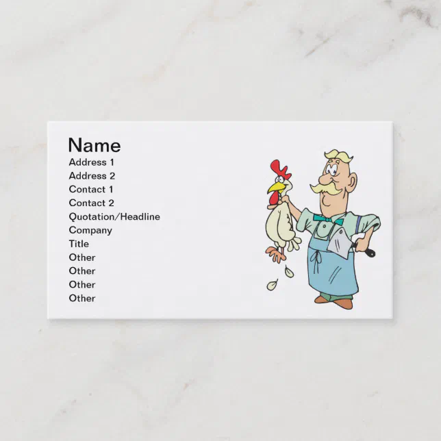 Butcher Business Card | Zazzle