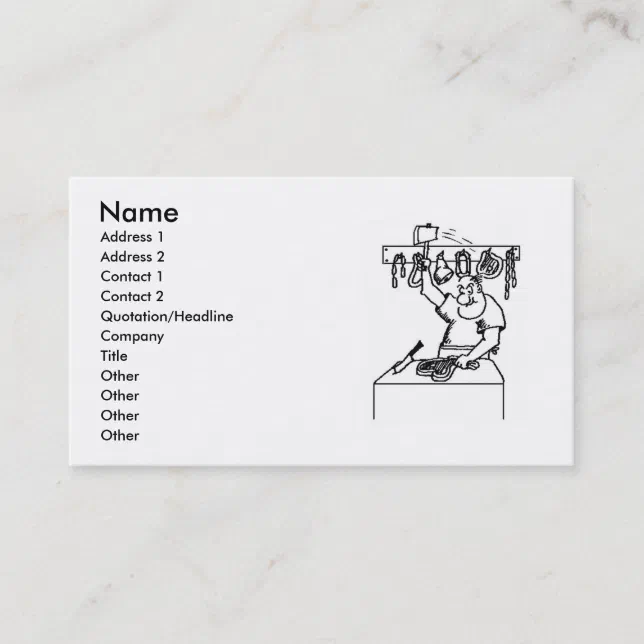 Butcher Business card | Zazzle