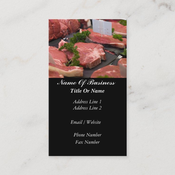 Butcher Business Card | Zazzle