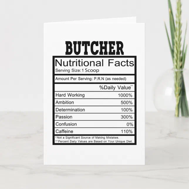 Butcher Card | Zazzle